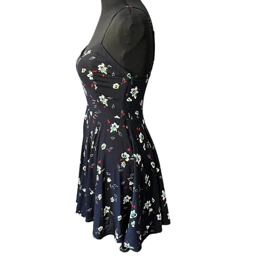 Talula | Dresses | Talula Navy Blue Floral Mini Skater Dress Size 2 ...
